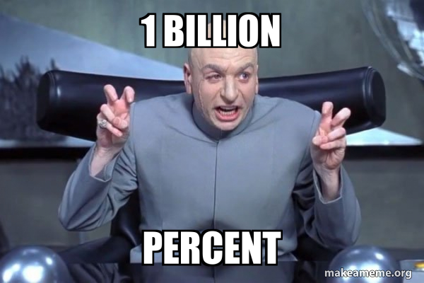 1 billion percent - Dr Evil Austin Powers Meme Generator