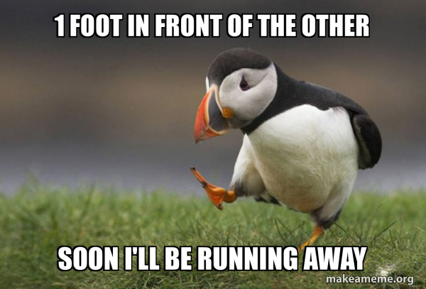 1 foot in front of the other soon i'll be running away - Unpopular ...