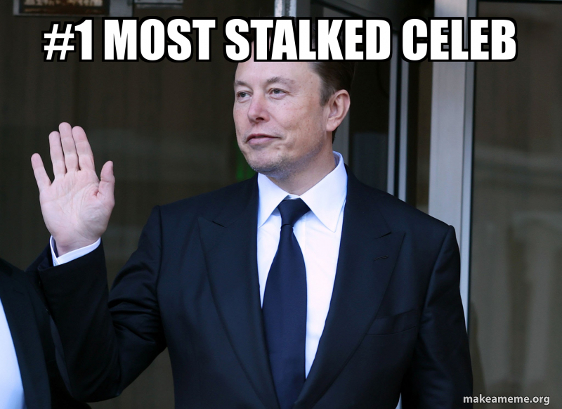 #1 most stalked celeb Meme Generator