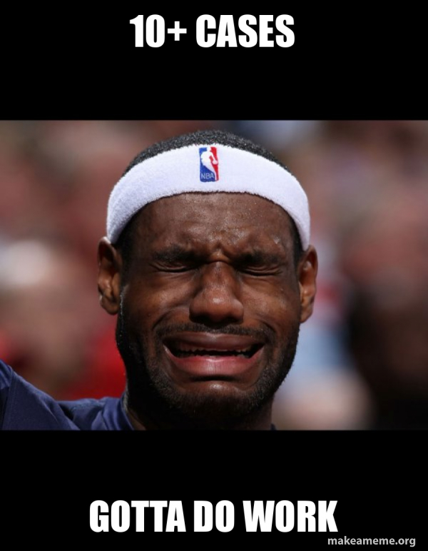 10+ CASES GOTTA DO WORK - Lebron Crying Meme Generator