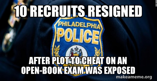 10 recruits resigned AFTER PLOT TO CHEAT ON AN OPEN-BOOK EXAM WAS ...