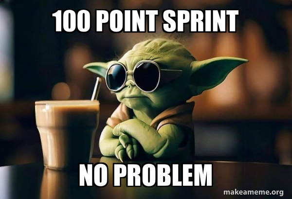 100 point sprint No problem - Cool Yoda (Sunglasses) Meme Generator