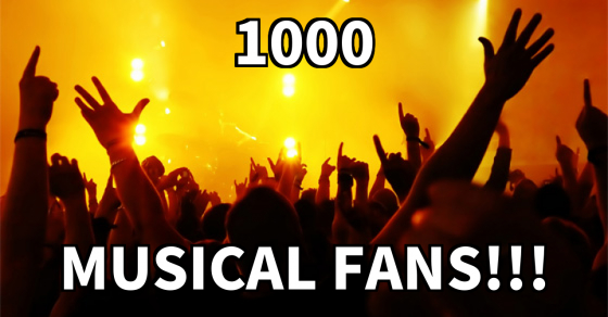 1000 MUSICAL FANS!!! Meme Generator