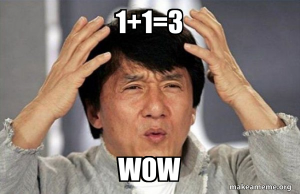 1+1=3 Wow - Jackie Chan Why? Meme Generator