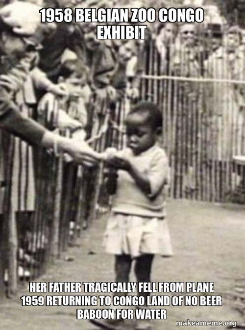1958 Belgian zoo congo exhibit Her father Tragically fell from plane ...