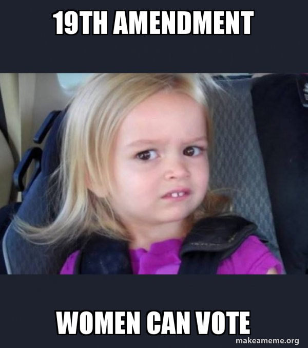 19th amendment women can vote - Side-Eyes Chloe Meme Generator