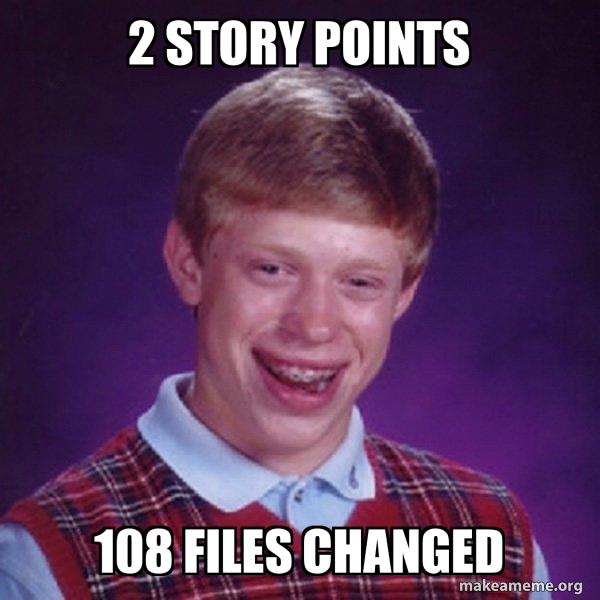 2 Story points 108 files changed - Bad Luck Brian Meme Generator