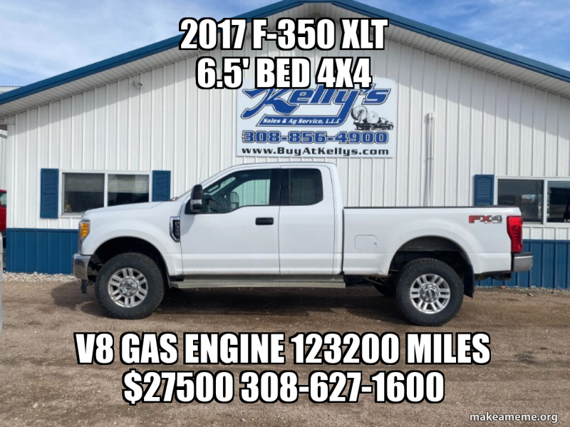 2017 F-350 xlt 6.5' bed 4x4 v8 gas engine 123200 miles $27500 308-627 ...