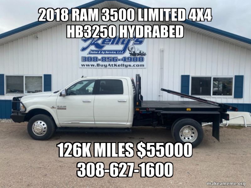 2018 RAM 3500 limited 4x4 hb3250 hydrabed 126k miles $55000 308-627 ...
