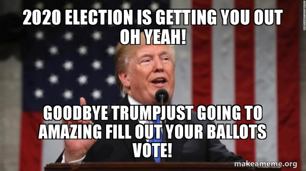 2020 Election is getting you out Oh yeah! Goodbye Trumpjust going to ...
