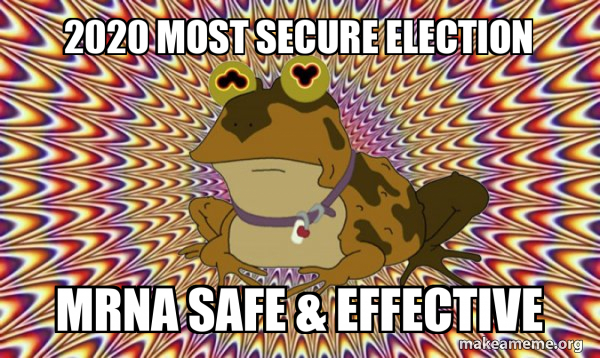2020 Most secure Election Mrna Safe & Effective - Hypnotoad Meme Generator