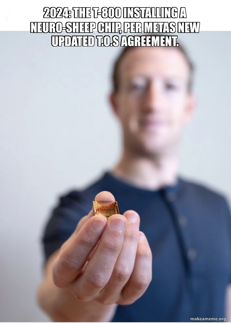 2024: THE T-800 INSTALLING A NEURO-SHEEP CHIP, PER METAS NEW UPDATED T ...