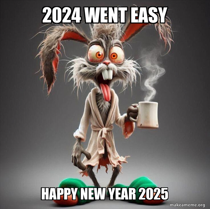 2024 went easy Happy New Year 2025 Meme Generator