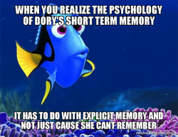 Dory from Nemo (5 second memory) Meme Generator Template