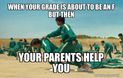 Squid Game Ali Holding Seong Meme Generator Template