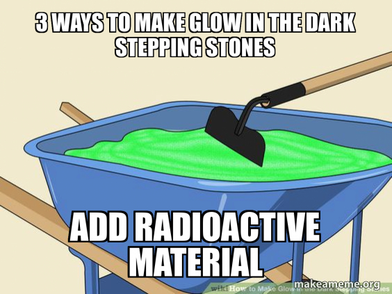 3 Ways to Make Glow in the Dark Stepping Stones Add radioactive ...