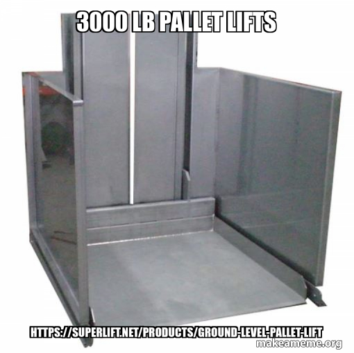 3000 lb pallet lifts https://superlift.net/products/ground-level-pallet ...