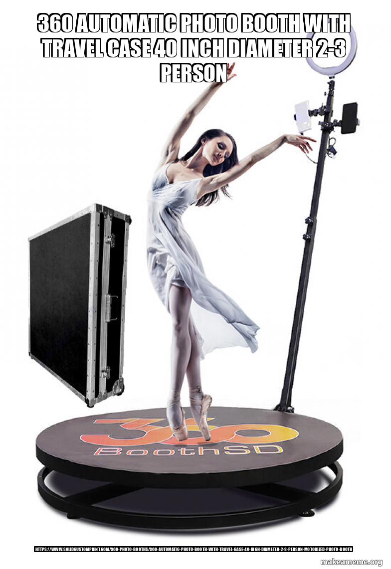360 Automatic Photo Booth with travel case 40 inch diameter 2-3 Person ...