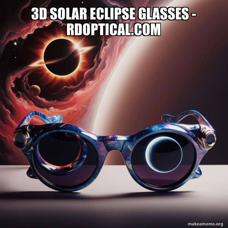3D Solar Eclipse Glasses - rdoptical.com Meme Generator