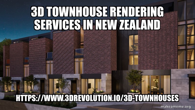 3D Townhouse Rendering Services in New Zealand https://www.3drevolution ...