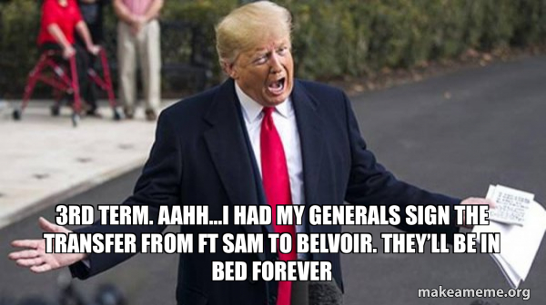 3rd term. AAHH…I had my generals sign the transfer from Ft Sam to ...