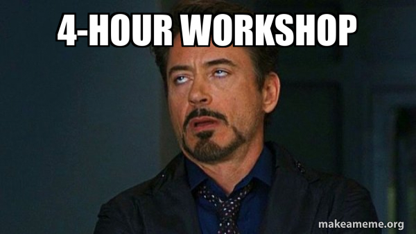 4-hour Workshop - Tony Stark Eye Roll Meme Generator