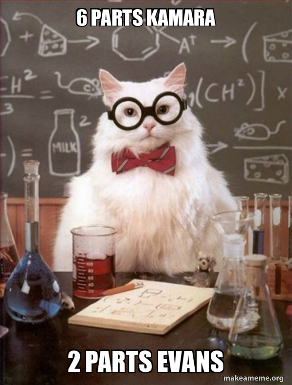 6 parts Kamara 2 parts EVanS - Chemistry Cat Meme Generator
