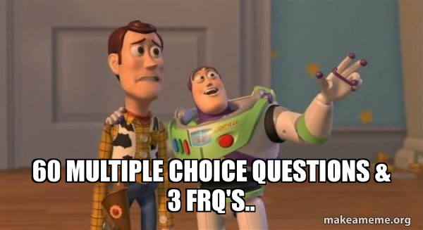 60 multiple choice questions & 3 FRQ's.. - Buzz and Woody (Toy Story ...