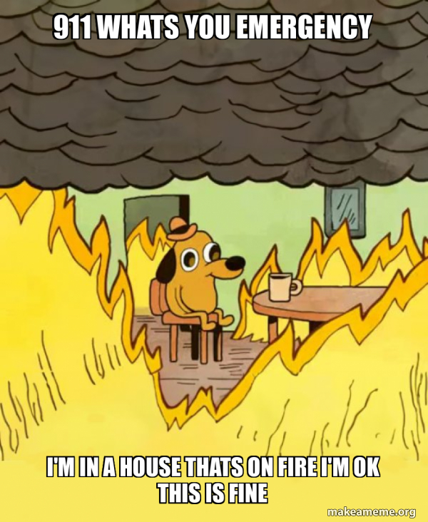 911 whats you emergency i'm in a house thats on fire i'm ok this is ...