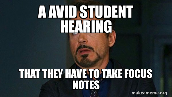 A Avid student hearing That they have to take focus notes - Tony Stark ...