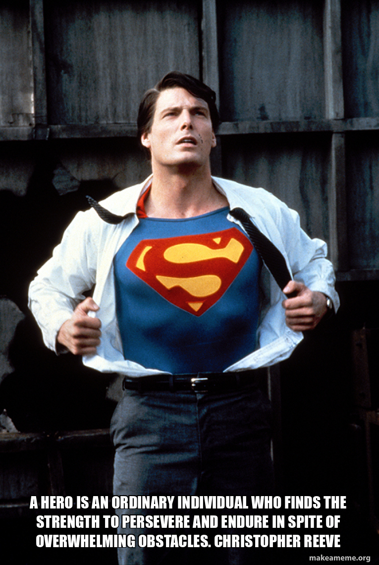 A Hero is an ordinary individual who finds the strength to persevere ...