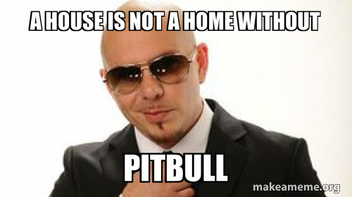 a house is not a home without Pitbull Meme Generator