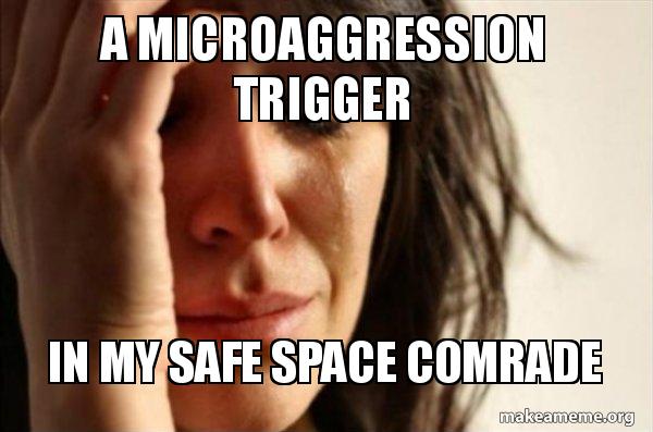 a microaggression trigger in my safe space comrade - First World ...