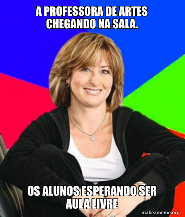 a professora de artes chegando na sala. os alunos esperando ser aula ...
