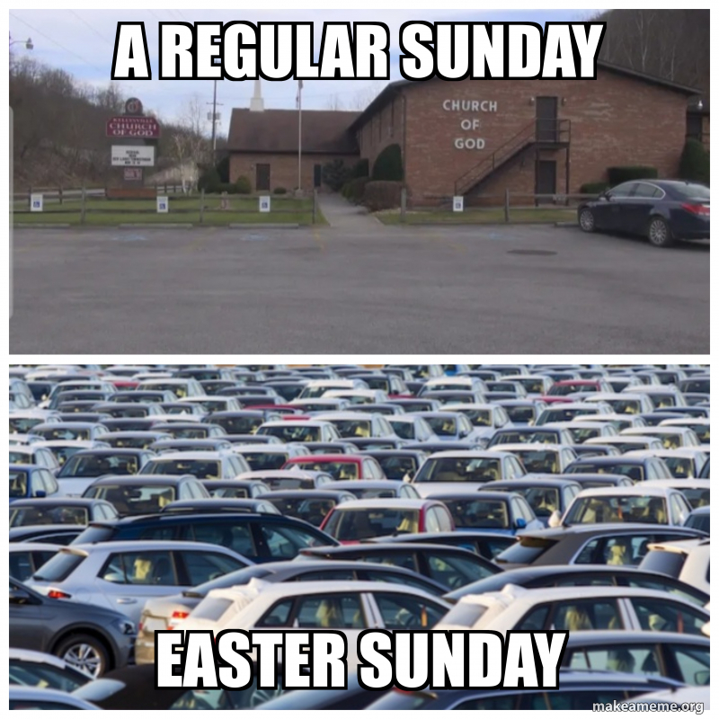 A regular sunday Easter sunday Meme Generator