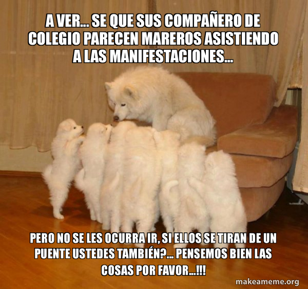 A ver... se que sus compaÃ±ero de colegio parecen mareros asistiendo a ...