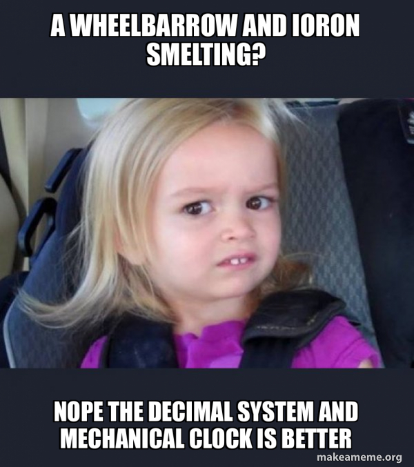 A Wheelbarrow And Ioron Smelting? Nope The Decimal System And ...