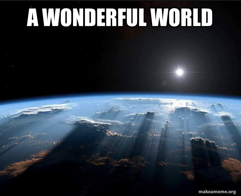 A WONDERFUL WORLD Meme Generator