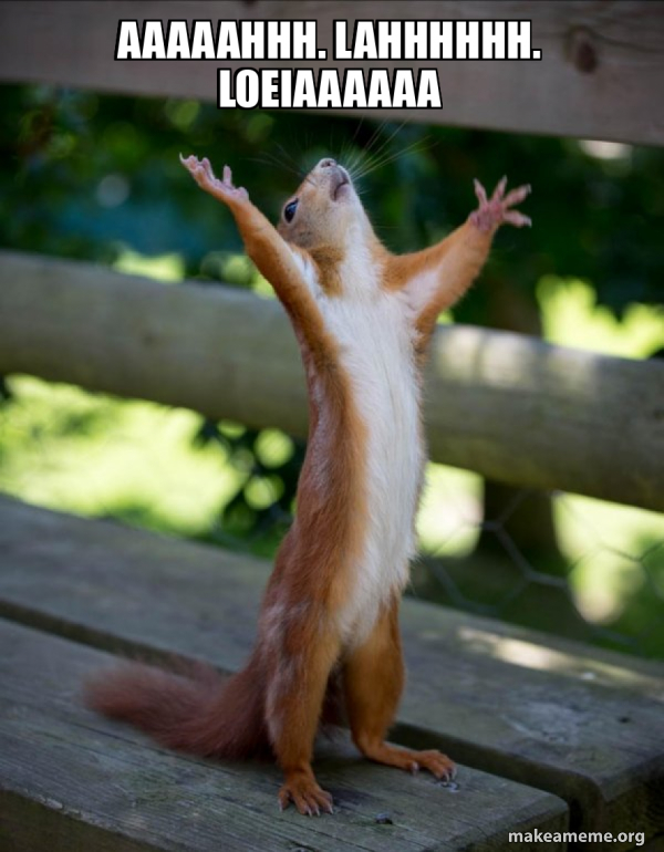 Aaaaahhh. Lahhhhhh. Loeiaaaaaa - Happy Squirrel Meme Generator