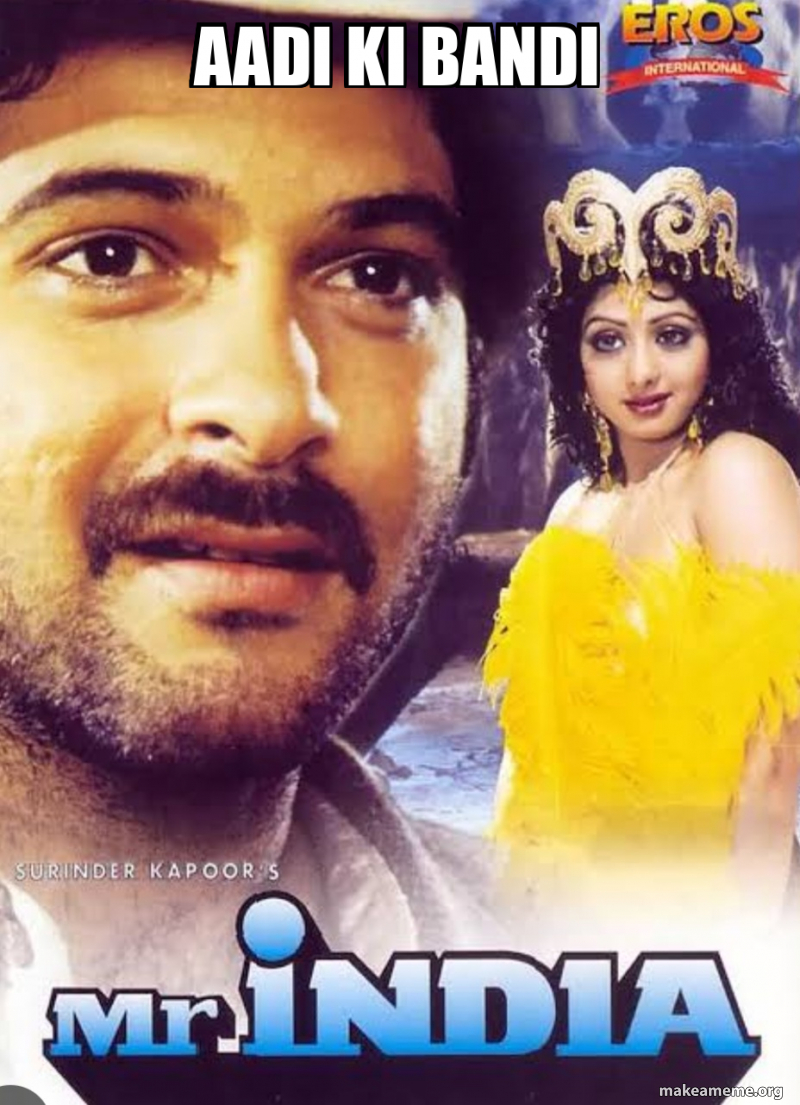 Aadi ki bandi Meme Generator