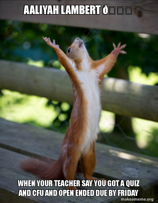 Aaliyah lambert ðŸ˜‚ When your teacher say you got a quiz and cfu and ...