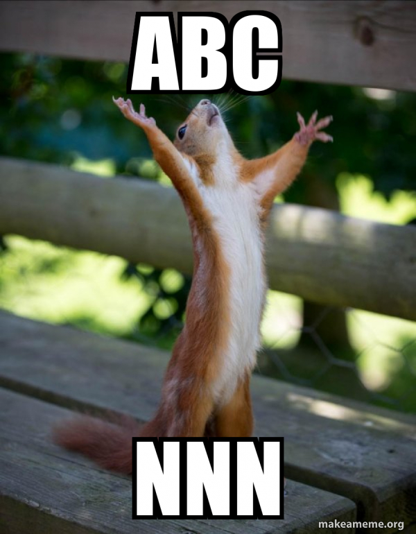 abc nnn - Happy Squirrel Meme Generator