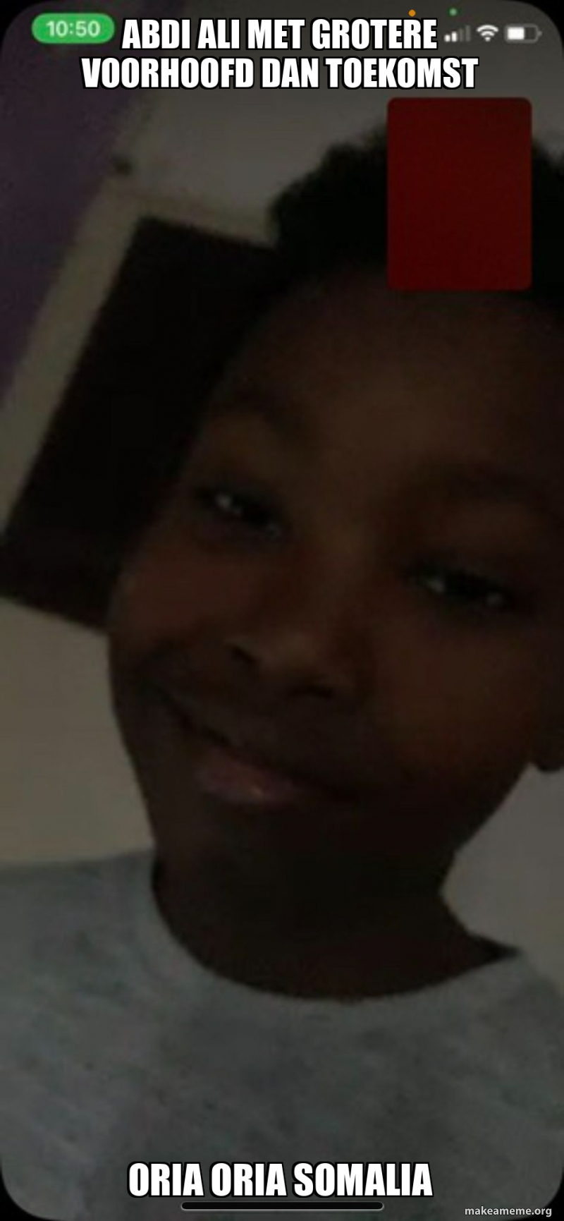 Abdi ali met grotere voorhoofd dan toekomst Oria oria somalia Meme ...