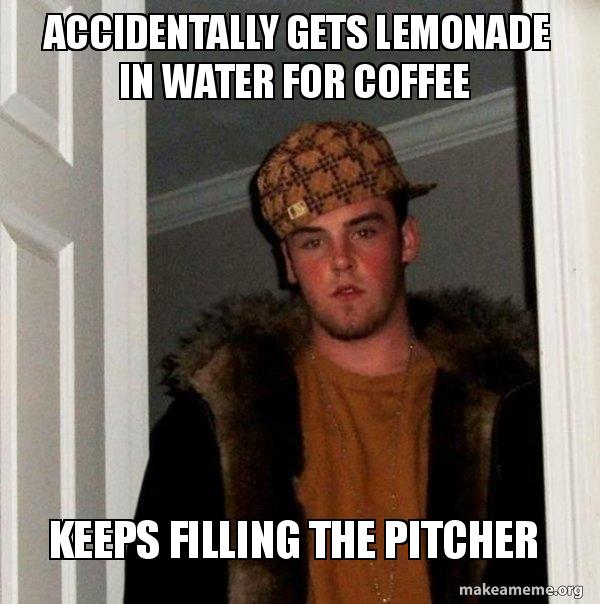 Accidentally gets lemonade in water for coffee Keeps filling the ...