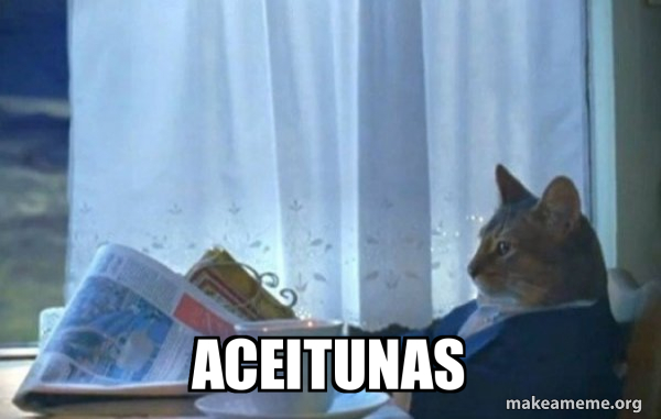 aceitunas - Sophisticated Cat Meme Generator
