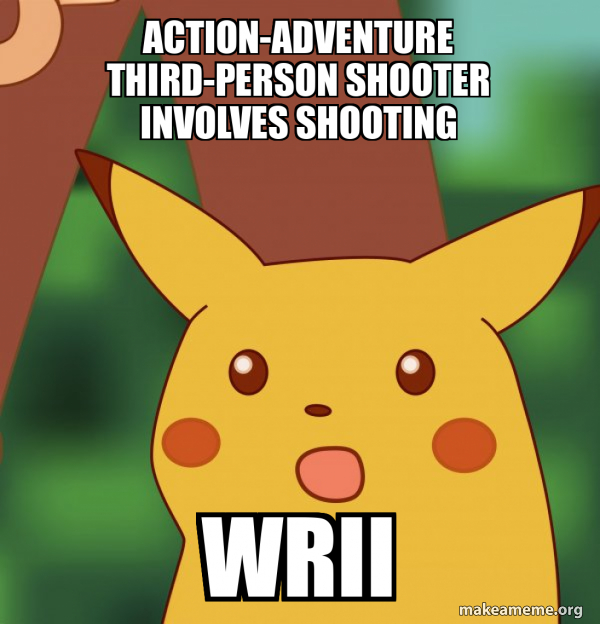 action-adventure third-person shooter involves shooting wrii ...