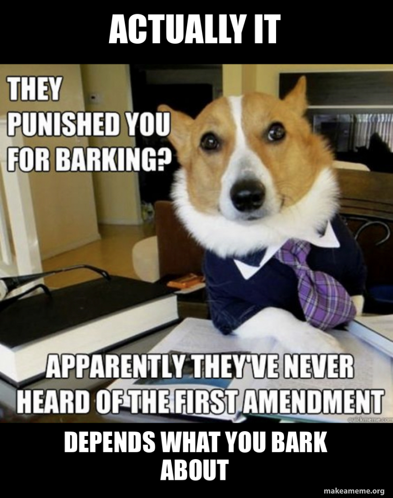 ACTUALLY IT DEPENDS WHAT YOU BARK ABOUT Meme Generator