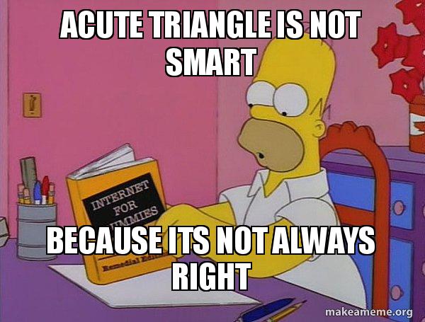Acute triangle is not smart because its not always right - Internets ...