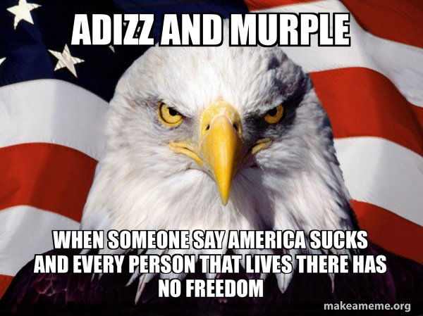 ADIZZ AND MURPLE WHEN SOMEONE SAY AMERICA SUCKS AND EVERY PERSON THAT ...