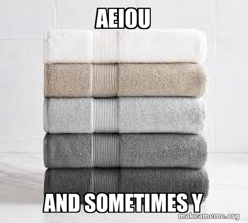 AEIOU and sometimes y Meme Generator